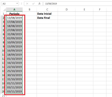 como destacar datas entre um período no excel excel 24 horas