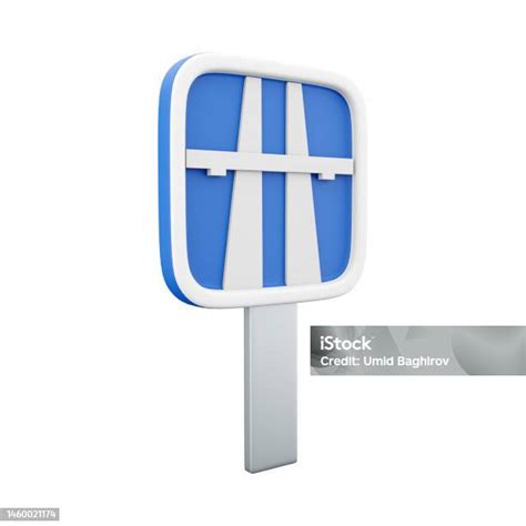 흰색 배경에 고속도로 파란색 고속도로 표지판의 3d 렌더링 3d 렌더링 고속도로 표지판 만화 아이콘 0명에 대한 스톡 사진 및 기타 이미지 Istock