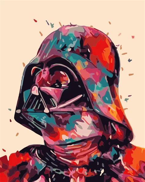 Colourful Darth Vader Paint By Numbers Paint My Numbers