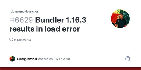 bundler 1 16 3 results in load error · issue 6629 · rubygems bundler