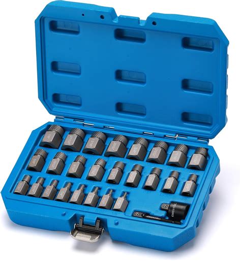 27pcs Screw Extractor Set 3 8 Inch Drive Easy Out Screw Extractor Set Hex Head Multi Spline