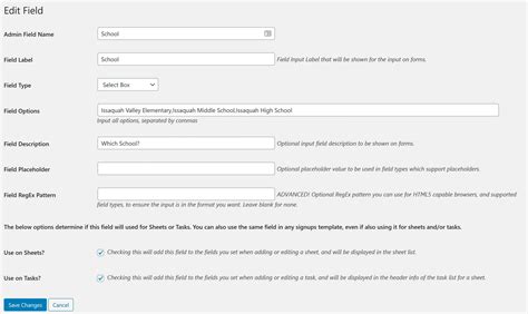 Custom Fields Edit Field Page With Options Stephen Sherrard Plugins
