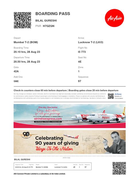 Boarding Pass Example Pdf