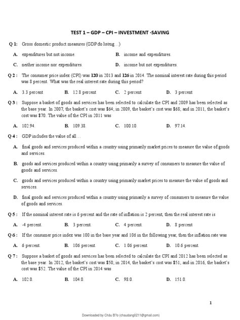 Macroeconomics 2 Pdf Real Versus Nominal Value Economics