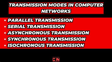 Transmission Modes Parallel Serial Asynchronous Synchronous Isochronous