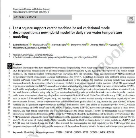 Pdf Least Square Support Vector Machine Based Variational Mode Decomposition A New Hybrid