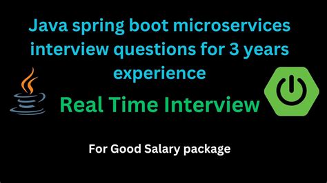 Spring Boot Microservices Interview Questions For 3 Years Experience Youtube