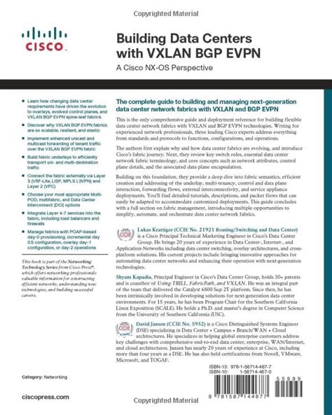 Building Data Centers With VXLAN BGP EVPN A Cisco NX OS Perspective Networking Technology