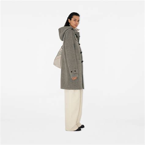 Wool Duffle Coat In Limestone Women Burberry® Official