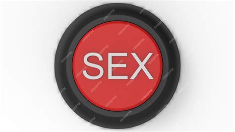 premium photo sex red button isolated 3d illustration render