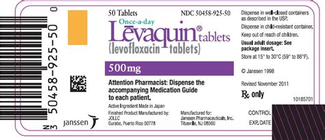 Levaquin Fda Prescribing Information Side Effects And Uses