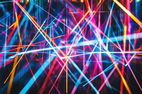 Vibrant Light Lines Intersect Dynamically Creating Abstract Art Stock Illustration