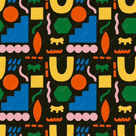 Premium Vector Abstract Geometric Shape Seamless Pattern