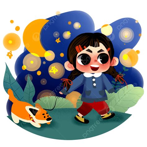 도시 레저 생활 산책 개 벡터 일러스트 레이 션 만화 손으로 그린 괜찮은 Png 일러스트 및 Psd 이미지 무료 다운로드 Pngtree