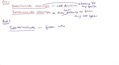 SOLVED Part 1 How Is Indeterminate Cleavage Different From