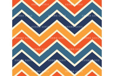 Retro Chevron Colorful Zig Zag Pattern Graphic By Karma Genie Creative Fabrica