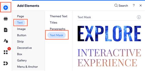 Wix Editor Adding And Customizing Text Masks Help Center