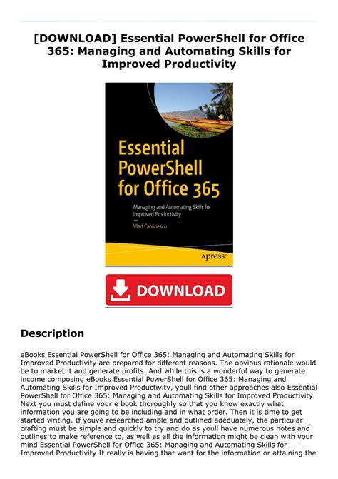 pdf]~ essential powershell for office 365 managing and automating