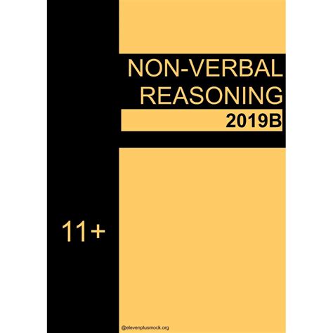 Non Verbal Reasoning Paper B 2019 Question With Answer Eleven Plus Mock Test