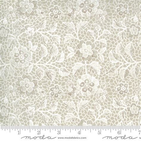 Moda Boudoir Lace Lacy Almond Fabric By Basic Grey 30652 16 Emerald