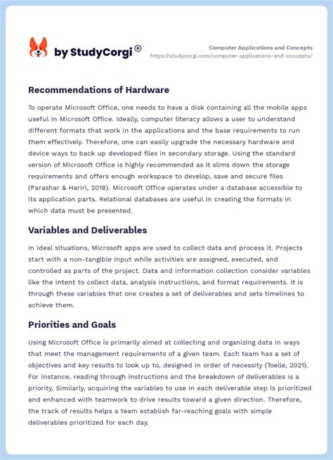 computer applications and concepts free essay example