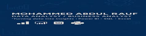 ‏abdul Rauf‏ ‏business Analystdata Analyst Turning Data Into Insights Python Sql