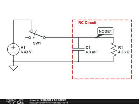 EXERCISE RC CIRCUIT CircuitLab