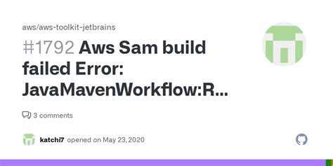Aws Sam Build Failed Error Javamavenworkflow Resolver No Maven Executable Found On My Hello