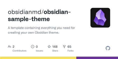 github obsidianmd obsidian sample theme a template containing