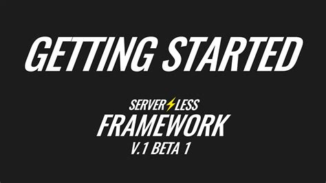 Getting Started With The Serverless Framework V1 Beta 1 Youtube