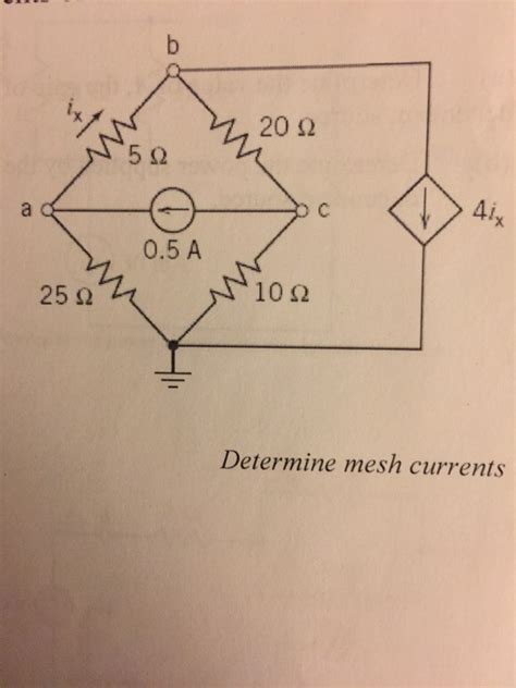 solved determine mesh currents