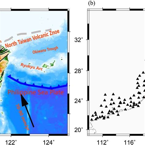 A Tectonic Setting Around The Taiwan Region The Bold Solid Line