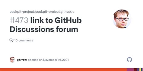 Link To Github Discussions Forum · Issue 473 · Cockpit Project Cockpit · Github