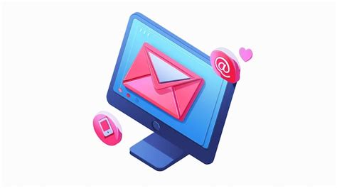 This Modern Cartoon Illustration Shows An Envelope With A Letter On A