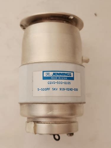 Jennings Csvs 500 0105 Gas Dielectric Variable Capacitor 5 500pf 5kv 20a Ebay