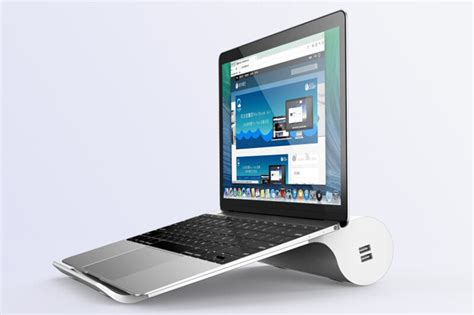 노트북 고정 암 데스크탑 모니터 스탠드 스페이스 바 미끄럼 방지 라이저 2 포트 Usbpd 타입 C 티몬