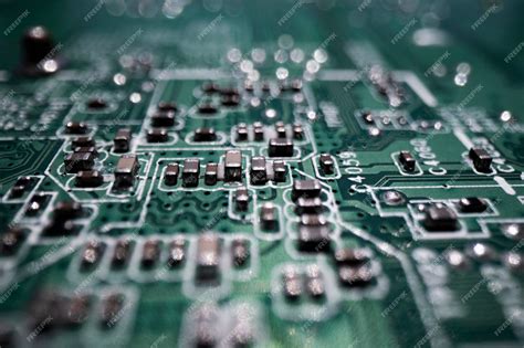 Premium Photo Circuit Board With Electrons Motherboard Electronic
