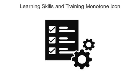 Learning Skills And Training Monotone Icon In Powerpoint Pptx Png And Editable Eps Format Ppt