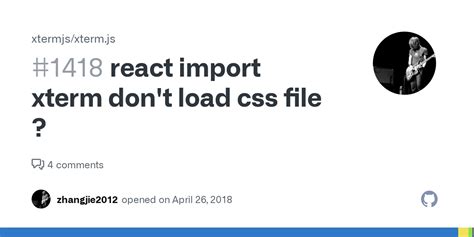 React Import Xterm Dont Load Css File · Issue 1418 · Xtermjsxterm