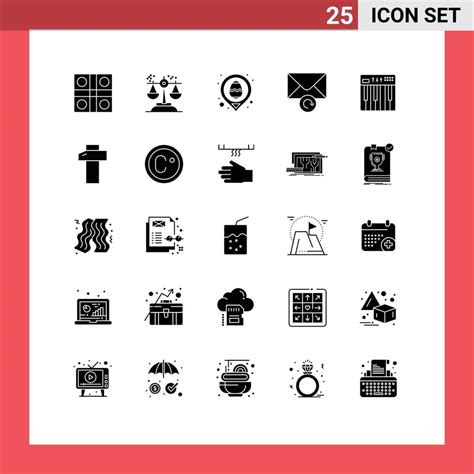 Set Of 25 Modern Ui Icons Symbols Signs For Controller Message Judgment