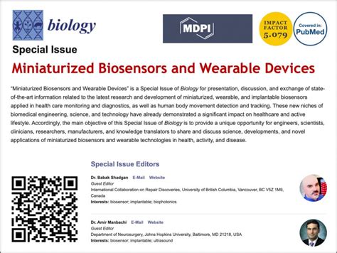 Special Issue Miniaturized Biosensors And Wearable Devices