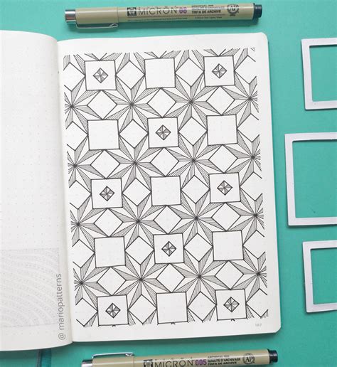 Geometric Stars Pattern Step By Step Tutorial Mario Patterns