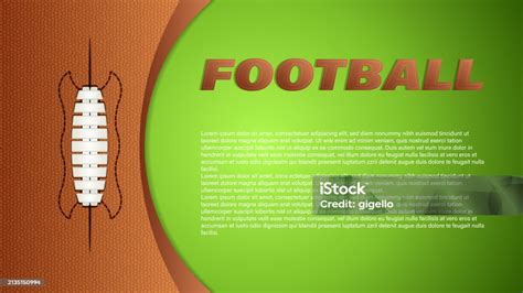 미식 축구 포스터 근접 촬영 가죽 공 개념 배경 벡터 일러스트 레이 션 미식 축구에 대한 스톡 벡터 아트 및 기타 이미지