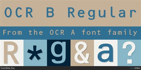 OCR A Font Fontspring