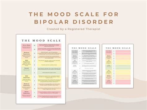 Bipolar Disorder Mood Scale Dbt Therapy Tool Pdf Etsy