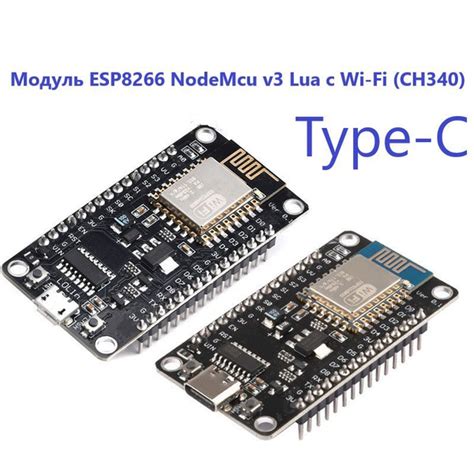 Модуль esp8266 wi fi nodemcu v3 контроллер плата ch340 type c купить с доставкой по выгодным