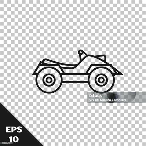 검은 선 모든 지형 차량 또는 투명 한 배경에 격리 된 Atv 오토바이 아이콘입니다 쿼드 바이크 익스트림 스포츠 벡터 일러스트레이션 0명에 대한 스톡 벡터 아트 및 기타