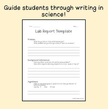 Printable Science Lab Report Template Grades Jansale TPT