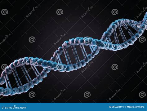 Nucleotides Dna Spiral Cartoon Vector Illustration