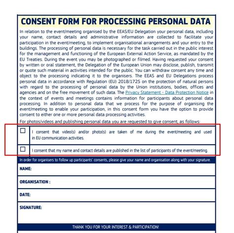 gdpr consent form examples free privacy policy